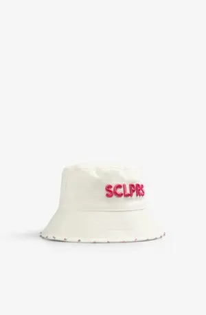 SCALPERS Beads Bucket Hat - White