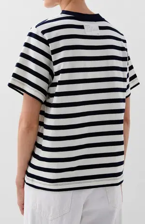 SCALPERS Heavy Solid Tee - Navystripes