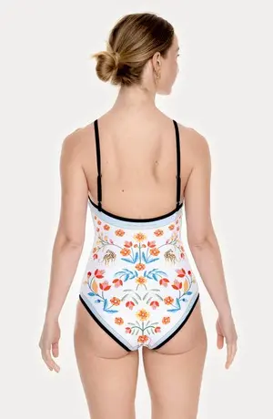 JESSIE ZHAO NEW YORK Night Imagination Reversible V-neck One-piece Swimsuit
