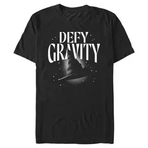 WICKED Defy Gravity Witch Hat Short Sleeve Graphic T-shirt - Black