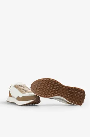 SCALPERS Oregon Suede Sneakers - Offwhite-camel