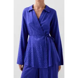 SCALPERS Jacquard Tie Waist Kaftan - Purple