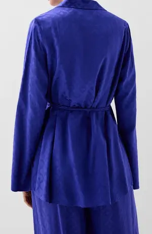 SCALPERS Jacquard Tie Waist Kaftan - Purple