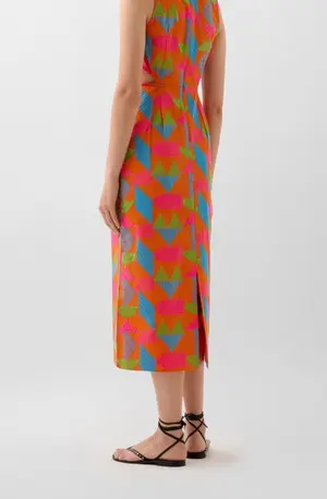 SCALPERS Embroidered Midi Dress