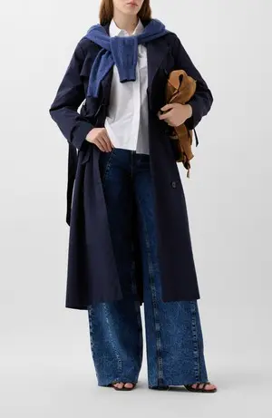 SCALPERS Convertible Trench Coat - Navy