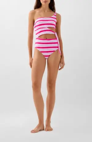 SCALPERS Striped Trikini Swimsuit