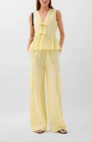 SCALPERS Check Trousers - Yellow