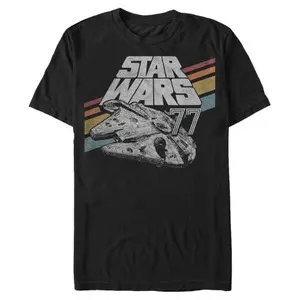 STAR WARS Retro 77 Millennium Falcon Stripes Graphic T-shirt