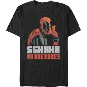 MARVEL Deadpool No One Cares Graphic T-shirt - Black