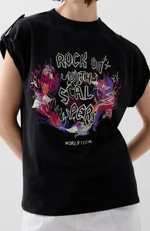 SCALPERS Rock On' Logo T-shirt - Darkgrey