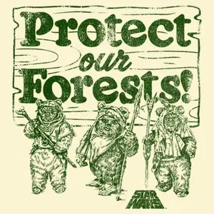 STAR WARS Ewok Protect Our Forests Short Sleeve Graphic T-shirt - Cream