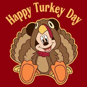 MICKEY & FRIENDS Happy Turkey Day Short Sleeve Graphic T-shirt
