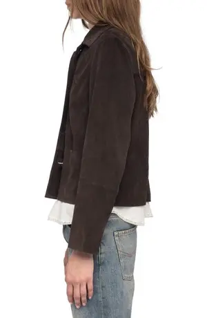 Zadig&Voltaire Lessa Suede Jacket - Dark Chocolate