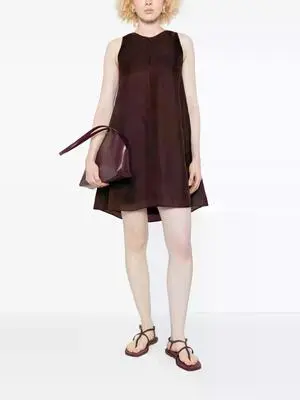 Khaite Sleeveless Silk Dress - Red