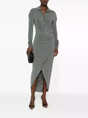 Alberta Ferretti Draped Jersey Dress