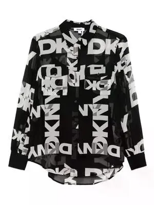 Dkny Logo-print Button-down Shirt