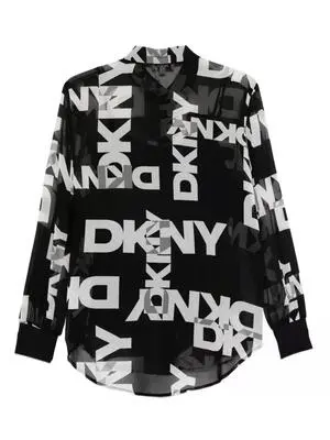 Dkny Logo-print Button-down Shirt