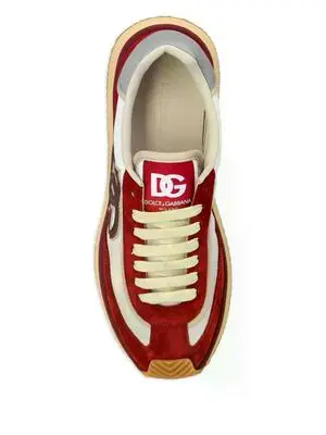 Dolce & Gabbana Logo Suede Trainers - Red