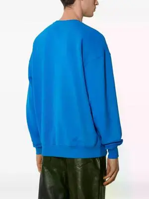 AWAKE NY Embroidered Crew-neck Sweatshirt - Blue