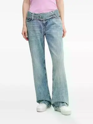 Hugo Belted Flared-leg Jeans