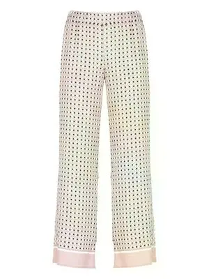 KANGRA Geometric-pattern Straight Trousers