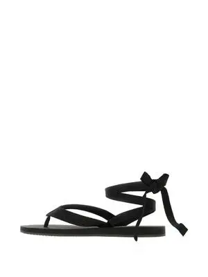 THE ROW Flat Sandals With Ribbon Fastening