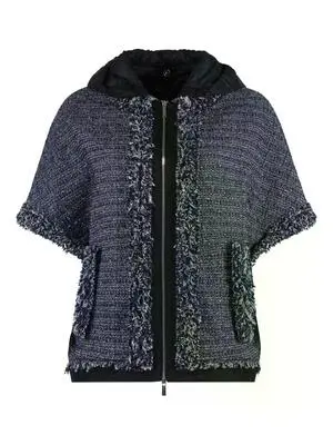 MOORER Bouclé Tweed Hooded Jacket