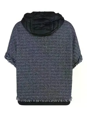 MOORER Bouclé Tweed Hooded Jacket