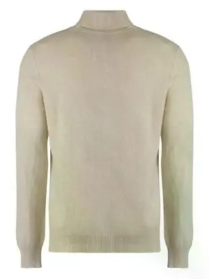 MOORER Ribbed Turtleneck Pullover - Neutrals