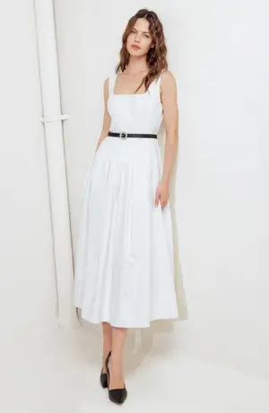 FREEMARKET Sleeveless Cotton Midi Sundress