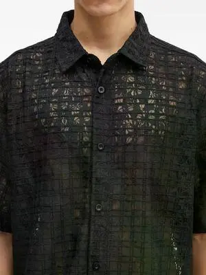 PLEASURES Lace-grid Shirt