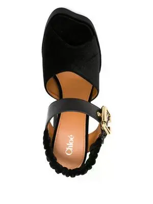 Chloé 95mm Aria Buckle-fastening Platform Sandals - Black