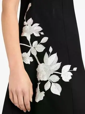 Cinq À Sept Irla Floral-embroidered Strapless Dress