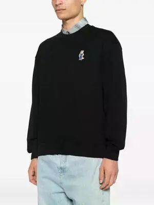 Maison Kitsuné Fox-embroidered Cotton Sweatshirt - Black