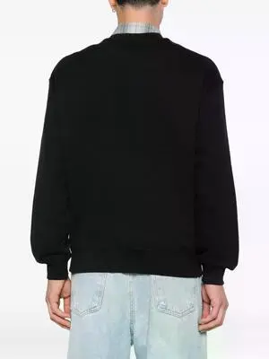 Maison Kitsuné Fox-embroidered Cotton Sweatshirt - Black