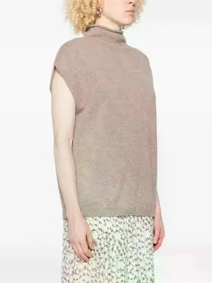 Erika Cavallini Aria Sleeveless High-neck Knit Top