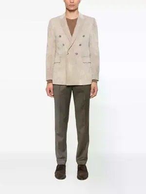 REVERES 1949 Corduroy Double-breasted Jacket - Neutrals