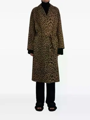 Zadig&Voltaire Leopard Print Belted Coat