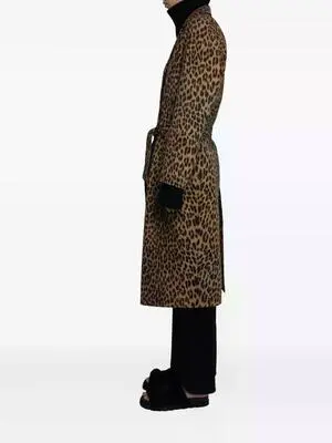Zadig&Voltaire Leopard Print Belted Coat