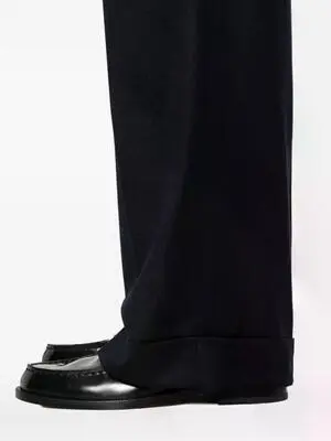 BERWICH Pleated Straight-leg Trousers - Blue