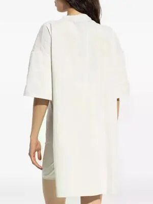 Balenciaga Short Sleeve T-shirt Mini Dress - Neutrals