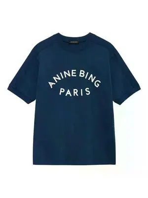 ANINE BING Jaylin Logo-print T-shirt - Blue