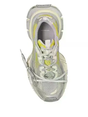 Balenciaga 3xl Panelled Lace-up Sneakers - Silver