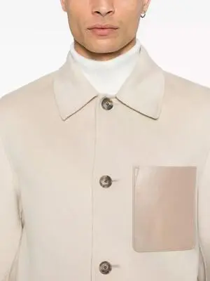 YVES SALOMON Patch-pocket Buttoned Shirt Jacket