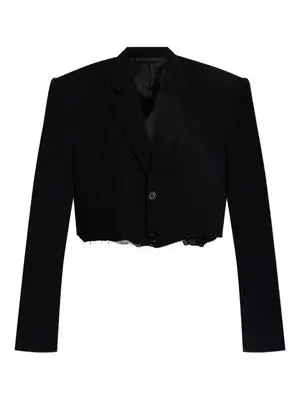 Balenciaga Single-breasted Blazer With Frayed Hem