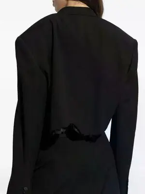 Balenciaga Single-breasted Blazer With Frayed Hem