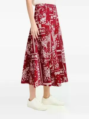 Cinq À Sept Paisley-print Pleated Skirt