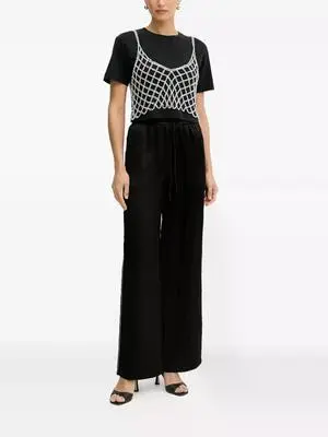 Pinko Side-stripe Satin Trousers