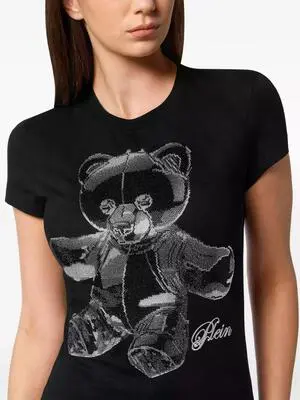 Philipp Plein Crystal-embellished Teddy T-shirt - Black