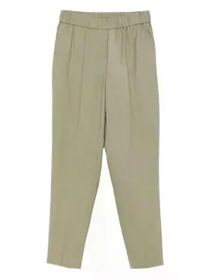 Peserico Elastic-waist Embellished Trousers - Green